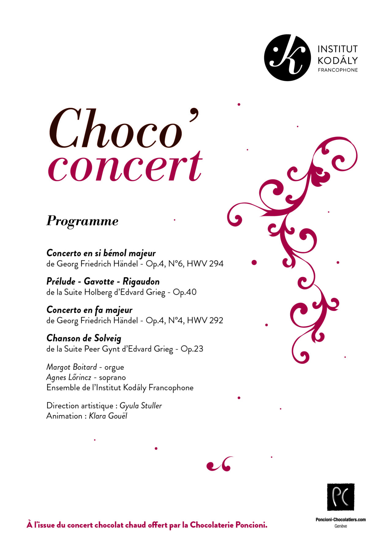 Choco'concert - 25 mai 2024 - Institut Kodály Francophone